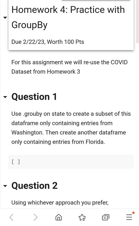 solved homework 4 practice with groupby due 2 22 23 worth