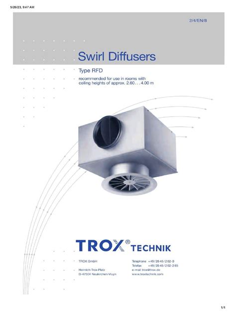 Trox Swirl Diffuser Pdf