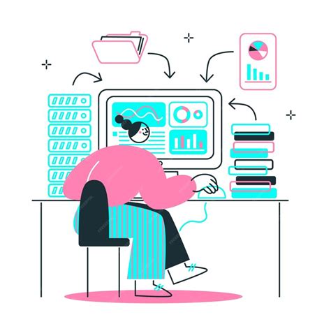 free vector data extraction concept illustration
