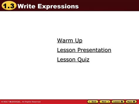 Evaluating Expressions Ppt