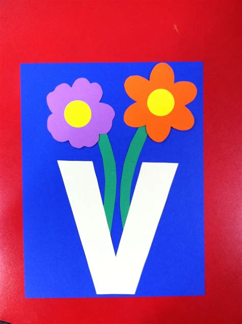 Letter V Vase Craft