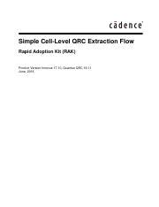 Cell QRC Flow Pdf Simple Cell Level QRC Extraction Flow Rapid Adoption Kit RAK Product Version