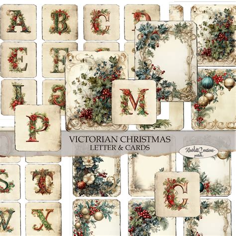 Victorian Christmas Letter And Cards Printable Ephemera Embellishments