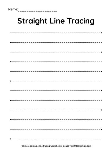 Free Printable Simple Two Side Horizontal Line Tracing Worksheet · Inkpx