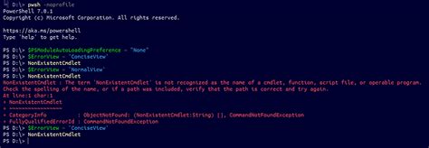 ` errorview conciseview ` does not print any errors with module