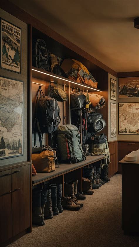 Organize Your Outdoor Gear With A Mid Century Modern Camping Gear Wall