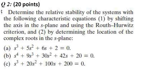 Solved Q Points Determine The Relative Stability Chegg Com
