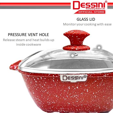 Dessini Italy 17 Pcs Casserole Die Cast Aluminium Non Stick Pot Bowl