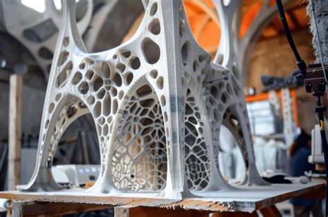 Closeup Of A 3d Printed Structure Highlighting Intricate Details And