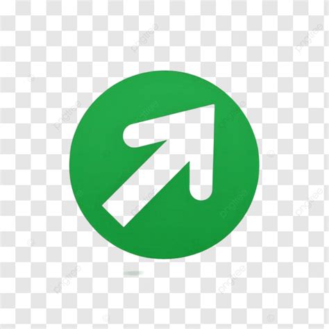A Green Arrow Pointing Up In Circle Arrow Circle Arrow Symbol Png