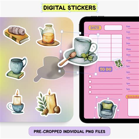 Digital Fitness Stickers Smiling Workout Gear Pastel Exercise