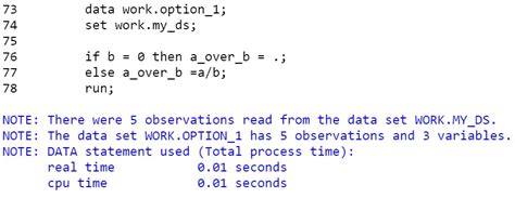 How To Avoid Division By Zero In Sas Sas Example Code