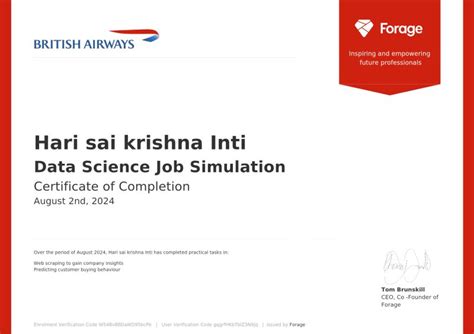 Datascience Britishairways Forage Careergrowth Machinelearning Ai