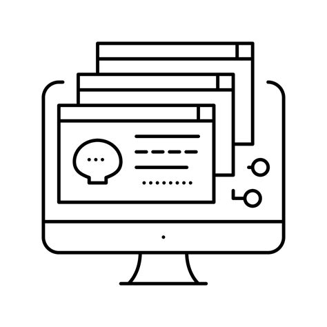 Malware Software Line Icon Vector Illustration 19523260 Vector Art At Vecteezy