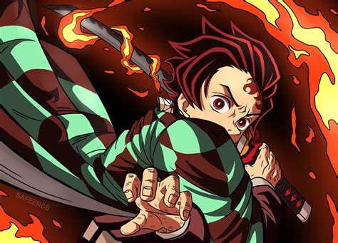 Anime Demon Slayer Kimetsu No Yaiba Tanjiro Kamado Off