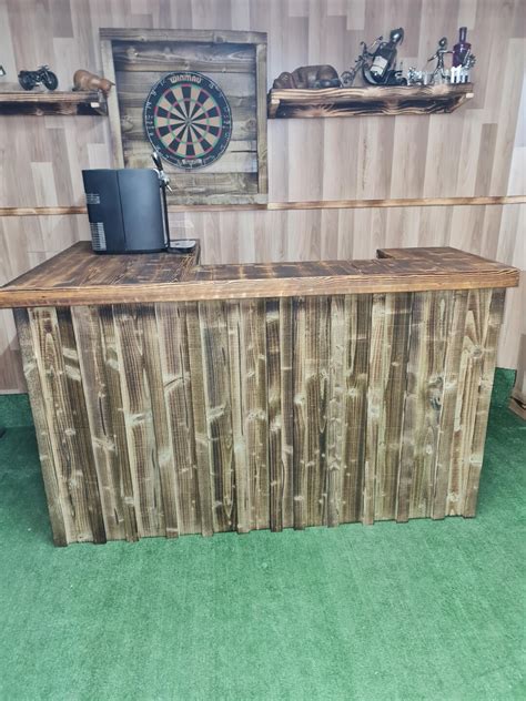 Handmade Bespoke Double Return Bar With Fridge Space Etsy Uk