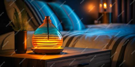 Premium Photo Aromatherapy Diffuser On Bed With Candles