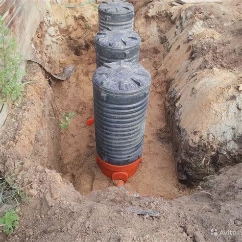 Канализационные емкости 2500 л для заглубления в грунт с ребрами ...