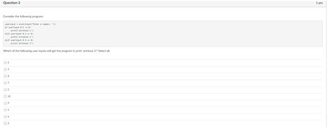 Solved Question 1 1 Pts Consider The Following Program
