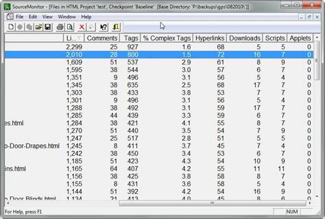Sourcemonitor Collect And Compare Source Code Metrics Ghacks Tech News