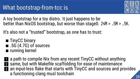 bootstrapping nix and linux from tinycc
