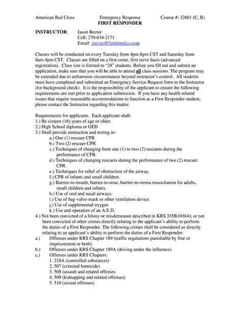 First Responder Syllabus Fill Out And Sign Online Dochub