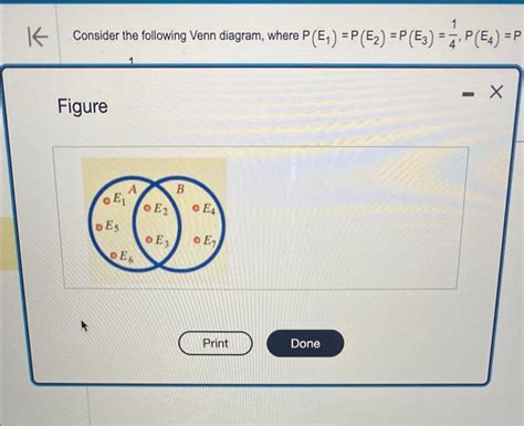 solved consider the following venn diagram where