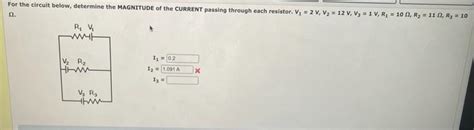 solved for the circuit below determine the current passing