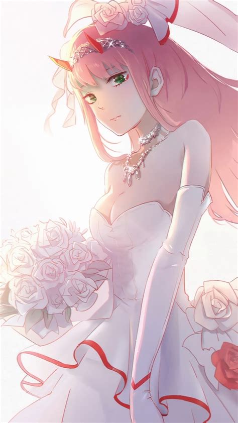 Zero Two Bride Darling In The Franxx Mobile Live Wallpaper