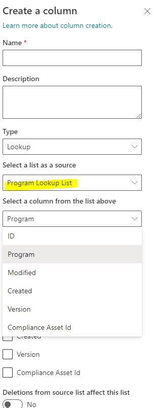 Lookup List Columns Not Showing Up In The Source Column Choices