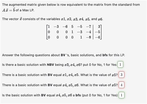 solved the augmented matrix given below is row equivalent to