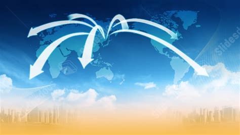 Best Global Map Powerpoint Background For Presentation