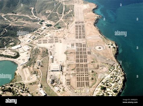 An Aerial View Of The Tent City Erected On An Unused Runway To Temporarily House Haitian