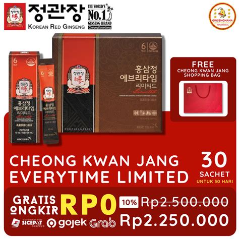 Jual Cheong Kwan Jang Everytime Limited 30 Sachet Korean Red Ginseng