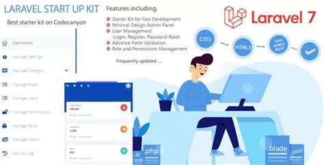 Laravel Bootstrap Starter Kit User Manager Role Permission Crud