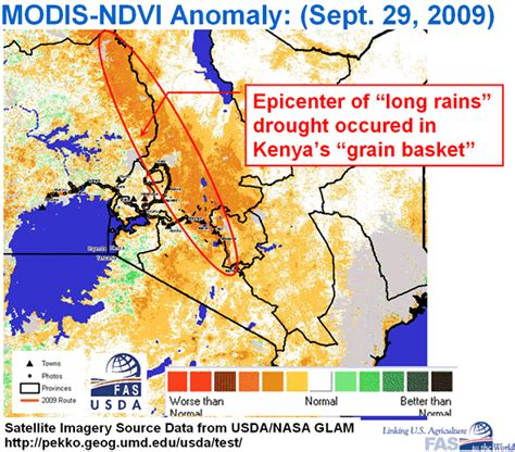 2009 Modis Ndvi Anamoly For Kenya