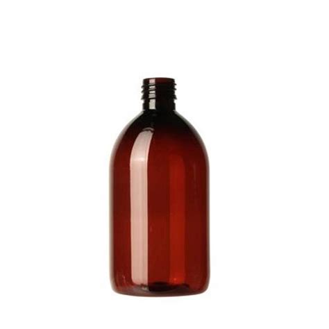 500ml Bottle Plastic Amber Color