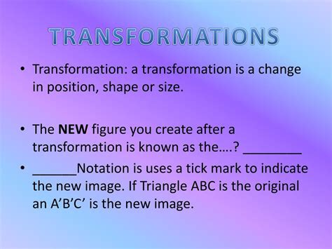 PPT Transformations PowerPoint Presentation Free Download ID
