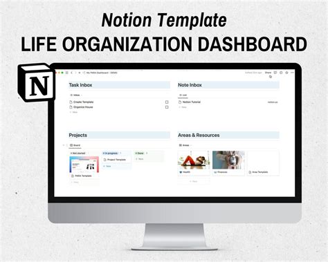 Notion Template 2023 Notion Dashboard Second Brain Notion Life Planner