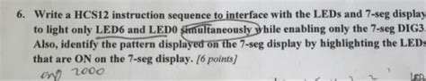 Use Hcs12 Assembly Language Only Write A Program Sequence To Interface