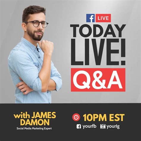 Live Fb Question And Answer Template Postermywall