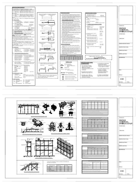 Planos De Obra Civil Pdf Material Compuesto Hormigón