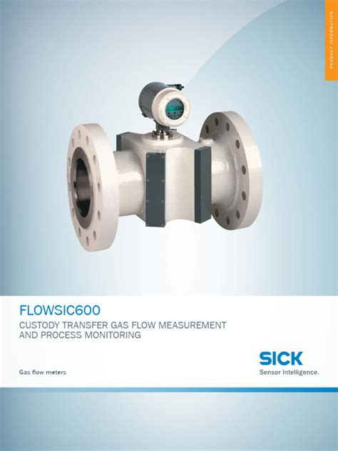 Product Information Flowsic600 Gas Flow Meter En Im0011360 Pdf Flow