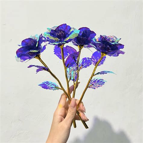 Jual Bunga Mawar Tangkai Ungu Rose Flower Anti Layu Shopee Indonesia