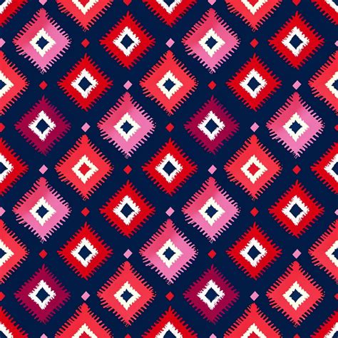 Vibrant Electric Blue Geometric Diamond Pattern Design Seamless Pattern Playground