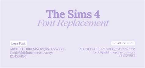 Miau Sims 4 Font Replacement Lora And Lovelace By