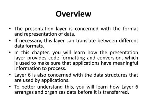 ppt osi layer 6 the presentation layer powerpoint presentation free