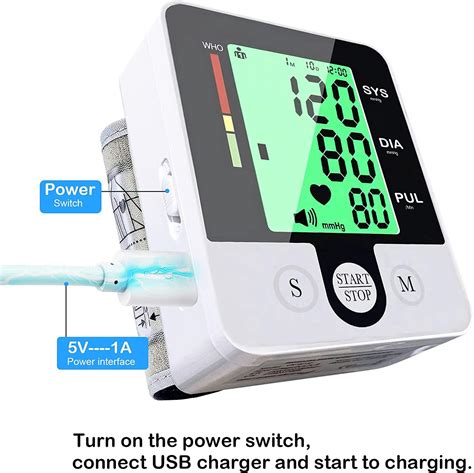 Wrist Blood Pressure Monitor Automatic Blood Pressure Cuff For Home Use Voice Broadcast Digital