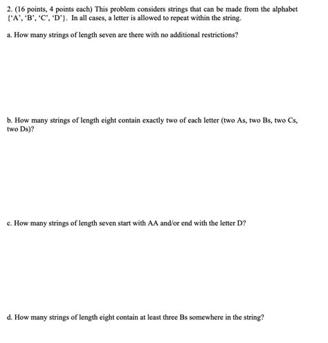 Solved 2 16 Points 4 Points Each This Problem Considers