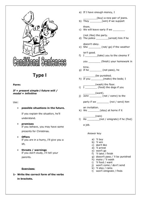 First Conditional Worksheet